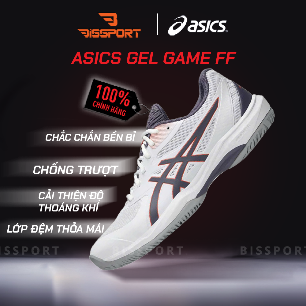 Giày Tennis/Pickleball ASICS GAME FF Chính Hãng - Trắng Xám - Nhẹ Đế ...