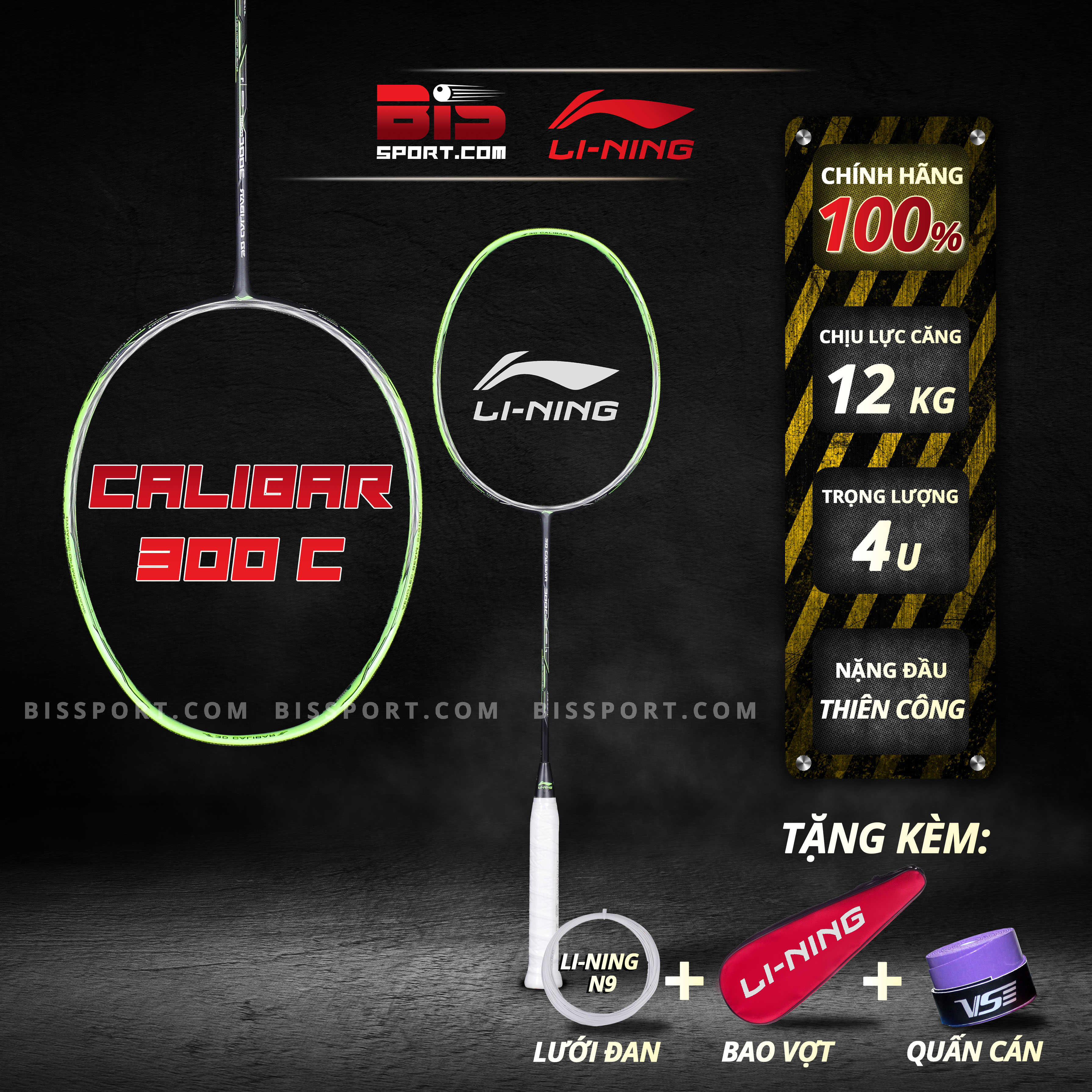 Vợt Cầu Lông Lining Caliba 300C Chính Hãng - Dòng Vợt Thiên Công - Dành ...