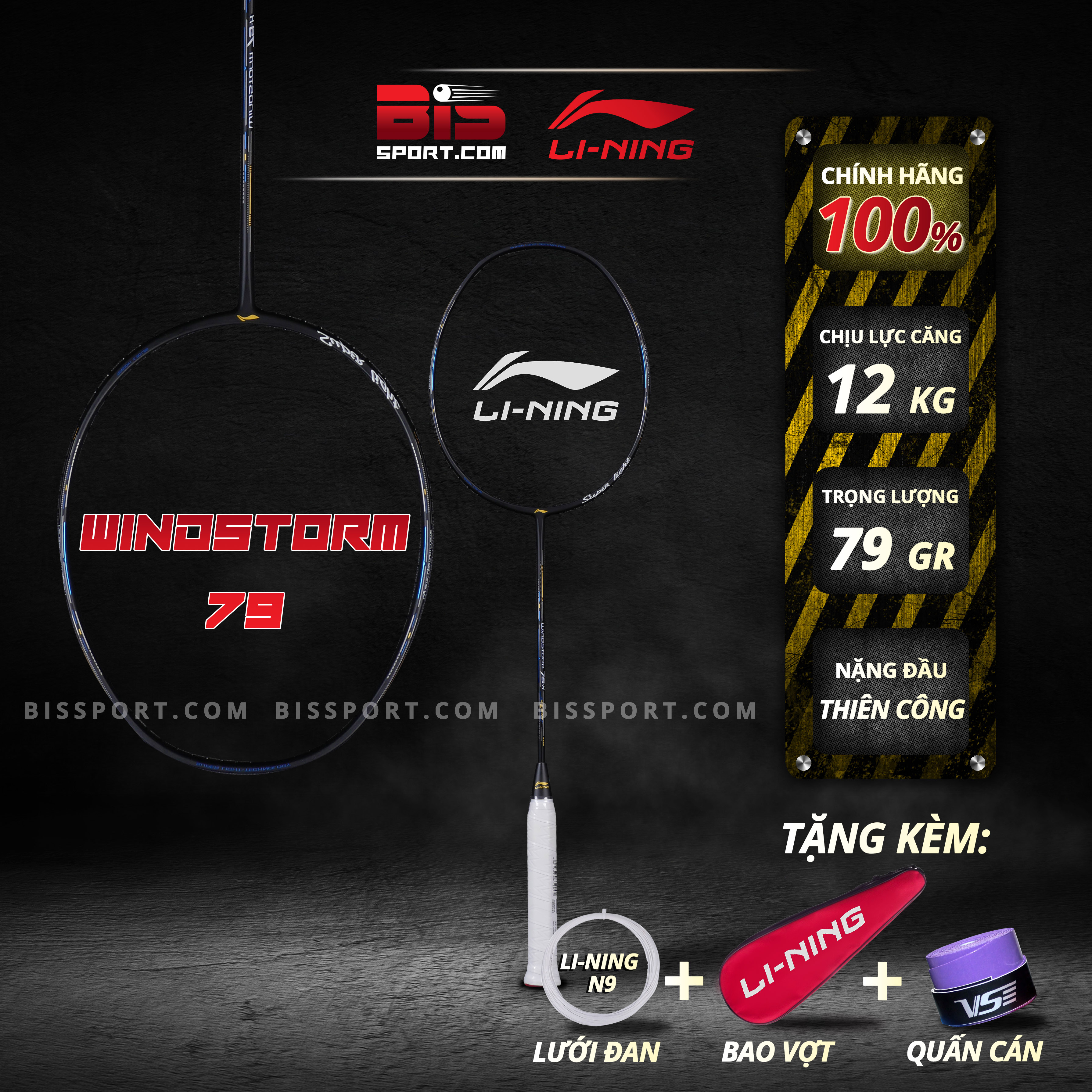 Vợt Cầu Lông Lining Windstorm 79H Chính Hãng