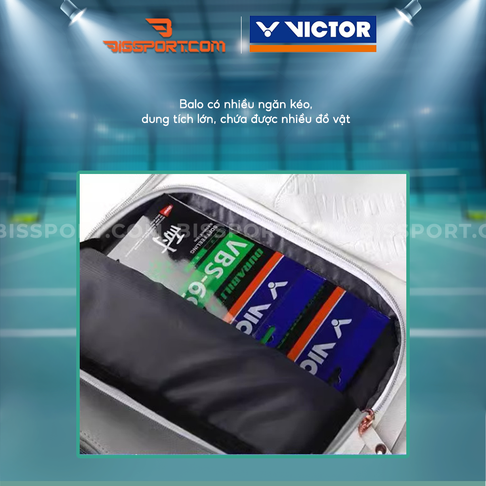 Balo Cầu Lông Victor BR5013 Chính Hãng Màu Xanh - Thiết Kế Rộng - Tiện ...