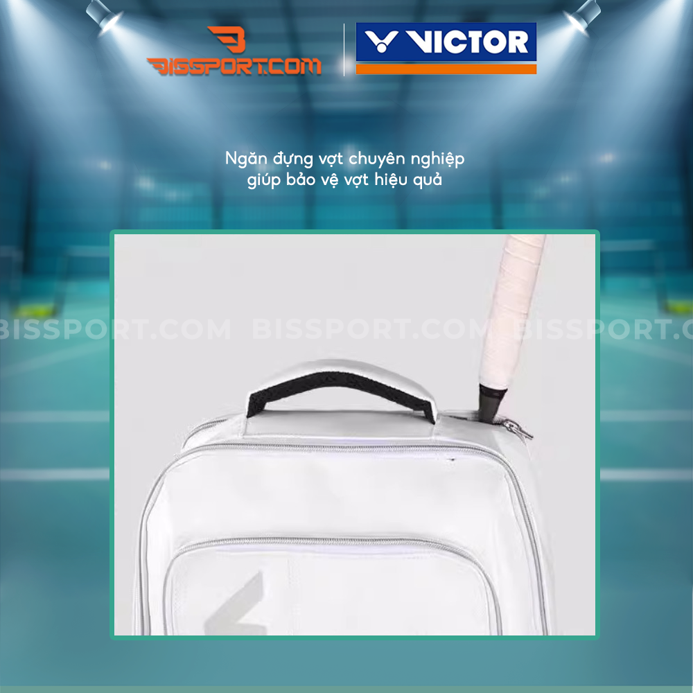 Balo Cầu Lông Victor BR5013 Chính Hãng Màu Trắng - Thiết Kế Rộng - Tiện ...