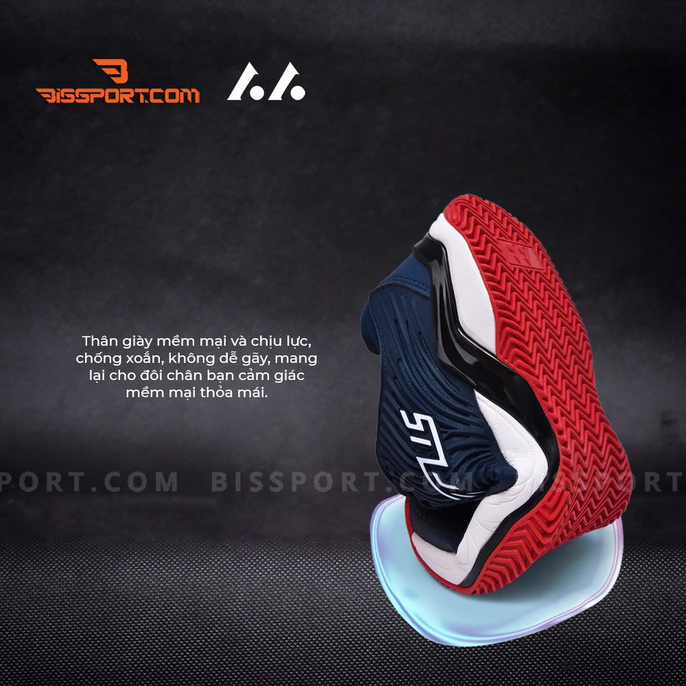 Giày Lefus Cầu Lông / Tennis/ Pickleball L031 Chính Hãng - Xanh Đậm Đỏ ...