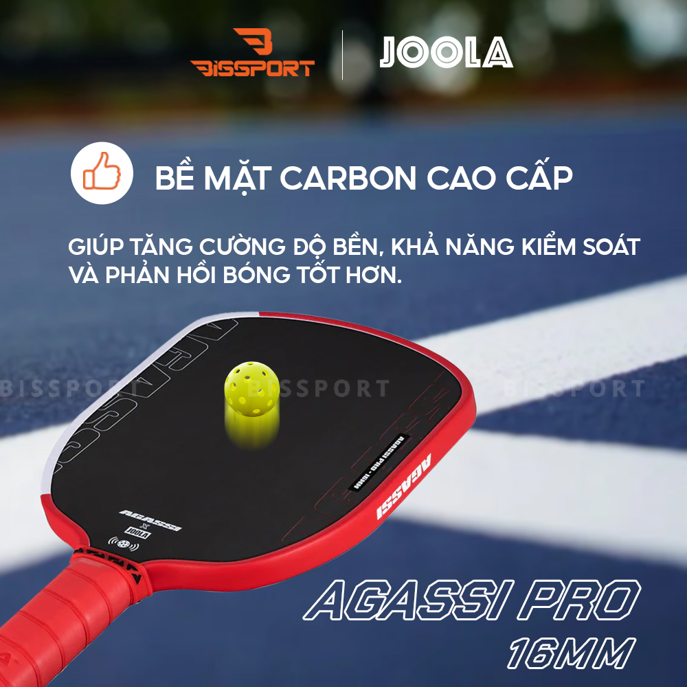 Vợt Pickleball JOOLA Agassi Pro 16mm Chính Hãng - Sợi Lõi Tổ Ong - Nhẹ ...
