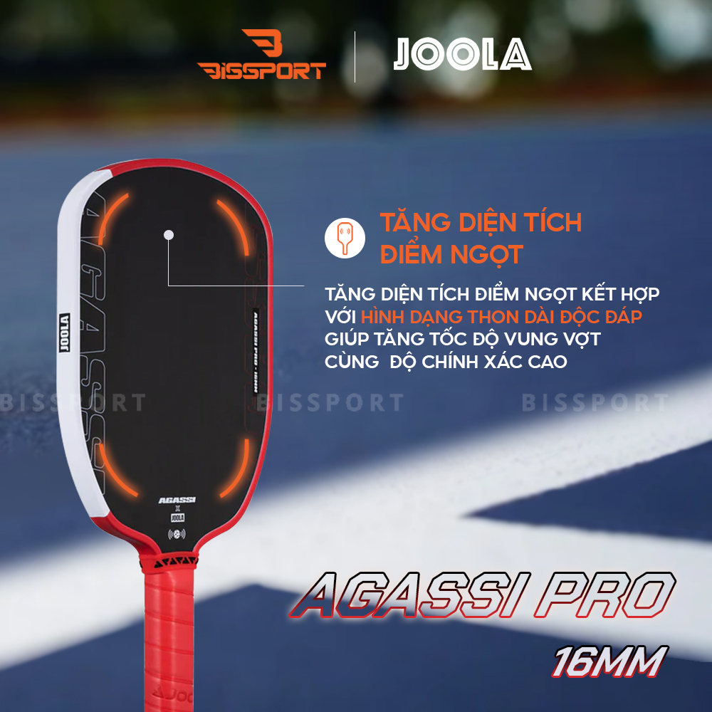 Vợt Pickleball JOOLA Agassi Pro 16mm Chính Hãng - Sợi Lõi Tổ Ong - Nhẹ ...