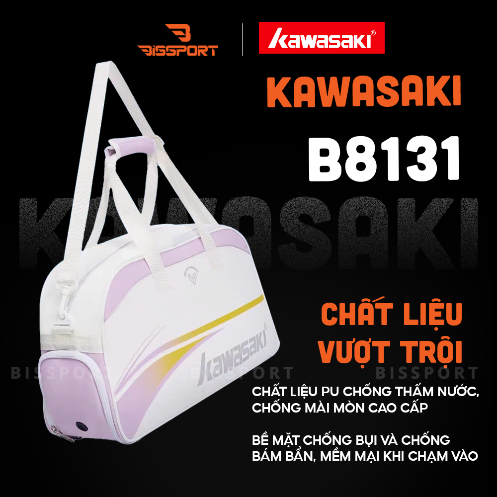 Túi Cầu Lông Kawasaki B8131 Trắng Hồng Chính Hãng - Có Ngăn Giày Riêng ...