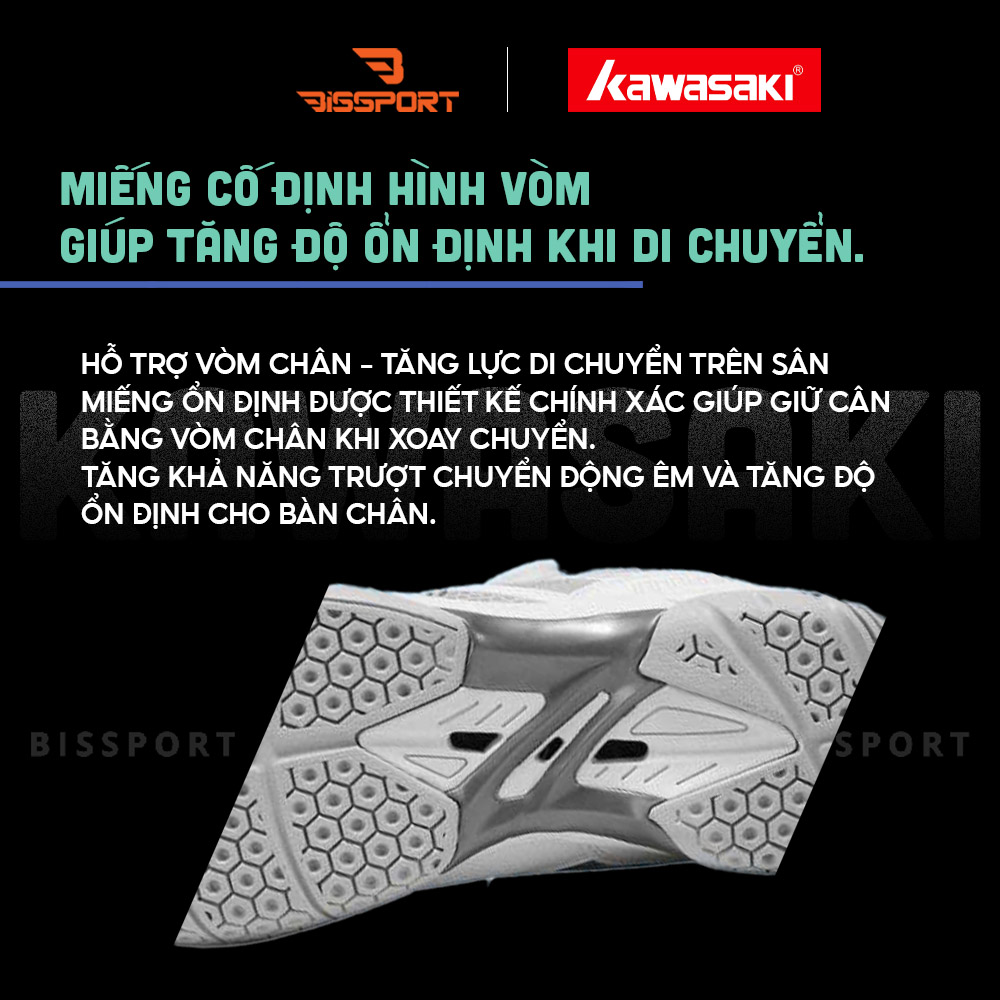 Giày Cầu Lông Kawasaki C32029 Trắng Full Chính Hãng Khóa BOA - Bền ...