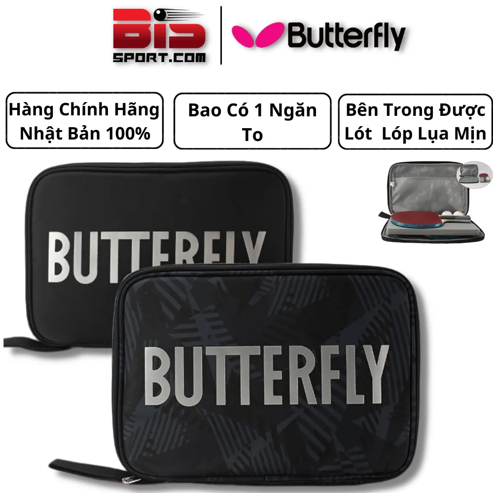 Bao Vợt Bóng Bàn Vuông Buttelry BTY - 325 - Hàng Chính Hãng 100% - Tặng Kèm Khay Nhựa Đựng 2 Vợt ...